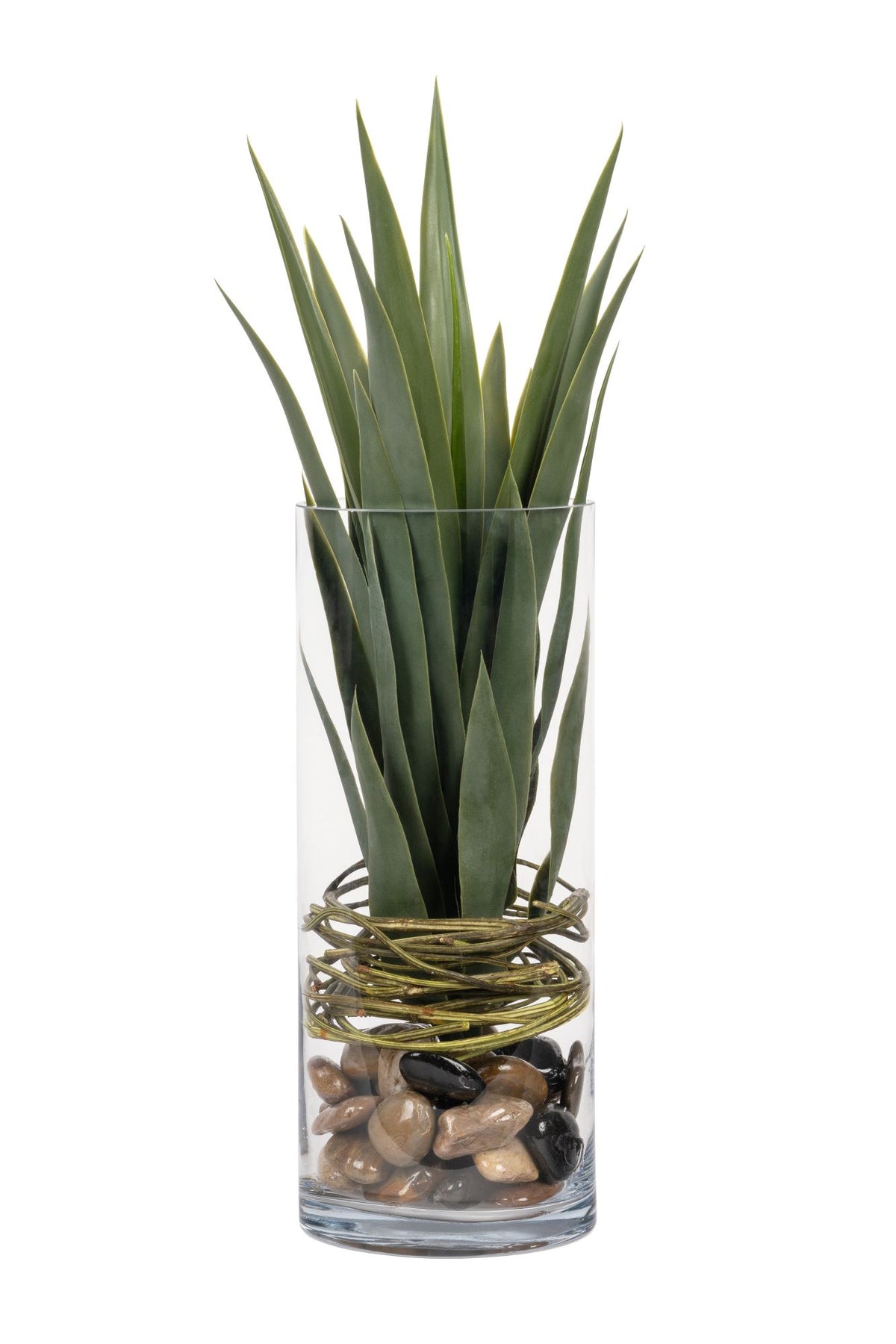 17" Mazzy Vase with UV Protected Yucca Arrangement AR1715UV – Replica ...