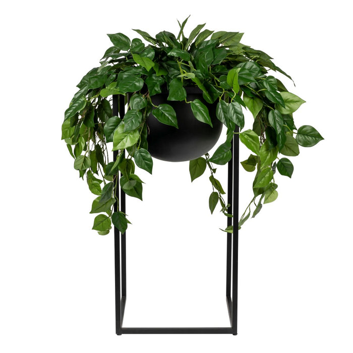 36" Black Well Planter with Philodendron AR1861 – Replica Plants and Decor