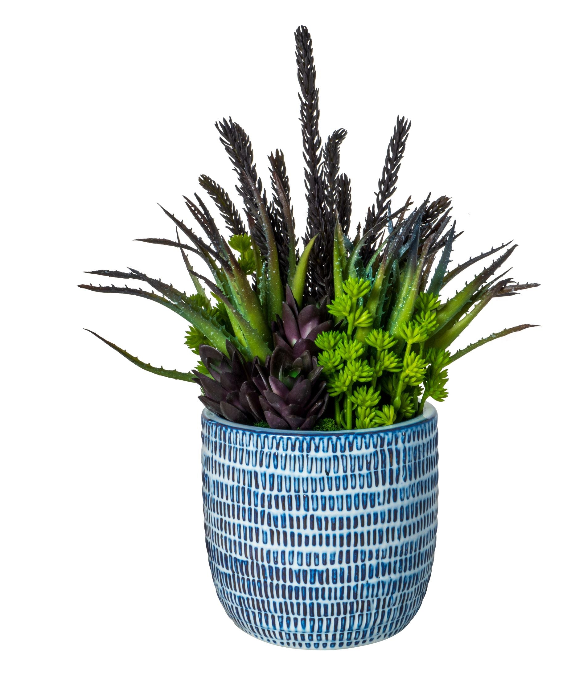 Jupiter Pot with Purple Succulent Arrangement AR1514